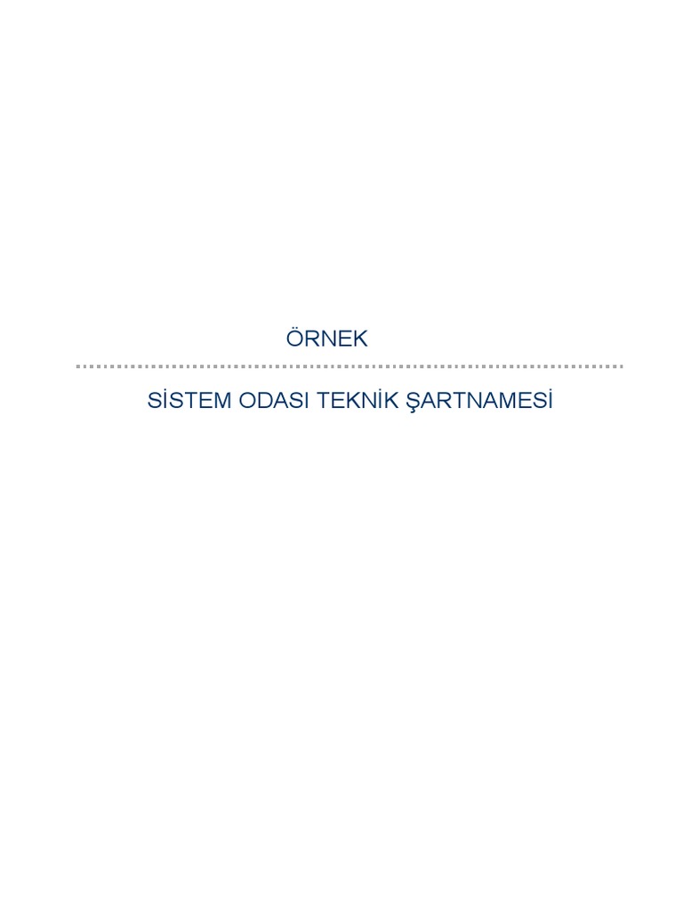 Sistem Odasi Sartnamesi Provis | PDF