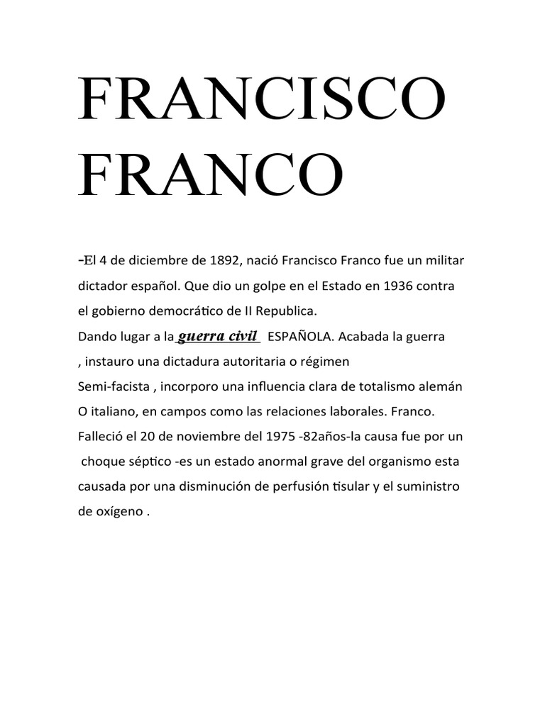 Francisco Franco | PDF