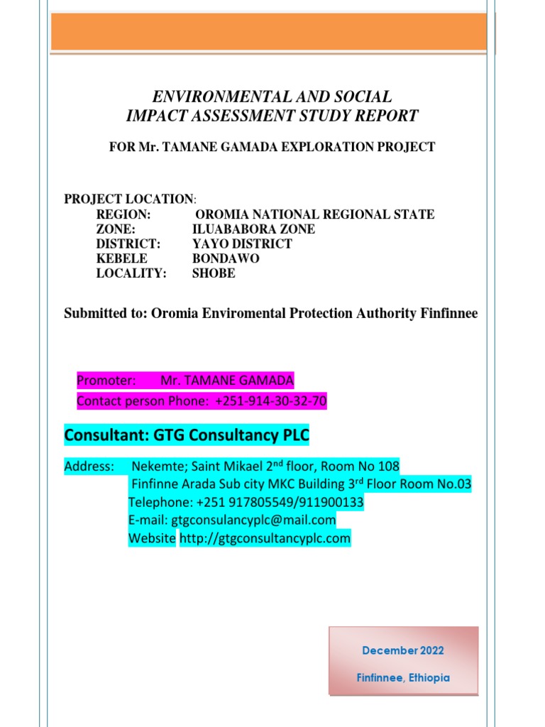 Tamene Gamada Coal Mining (Final) Exploration Kansirate1 | PDF ...