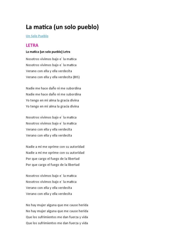 La Matica | PDF