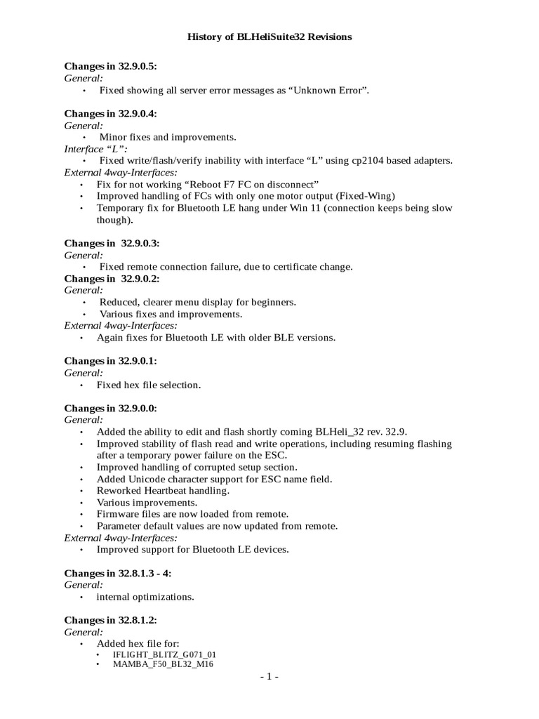 BLHeli Suite 32 History | PDF | Usb | Microcontroller