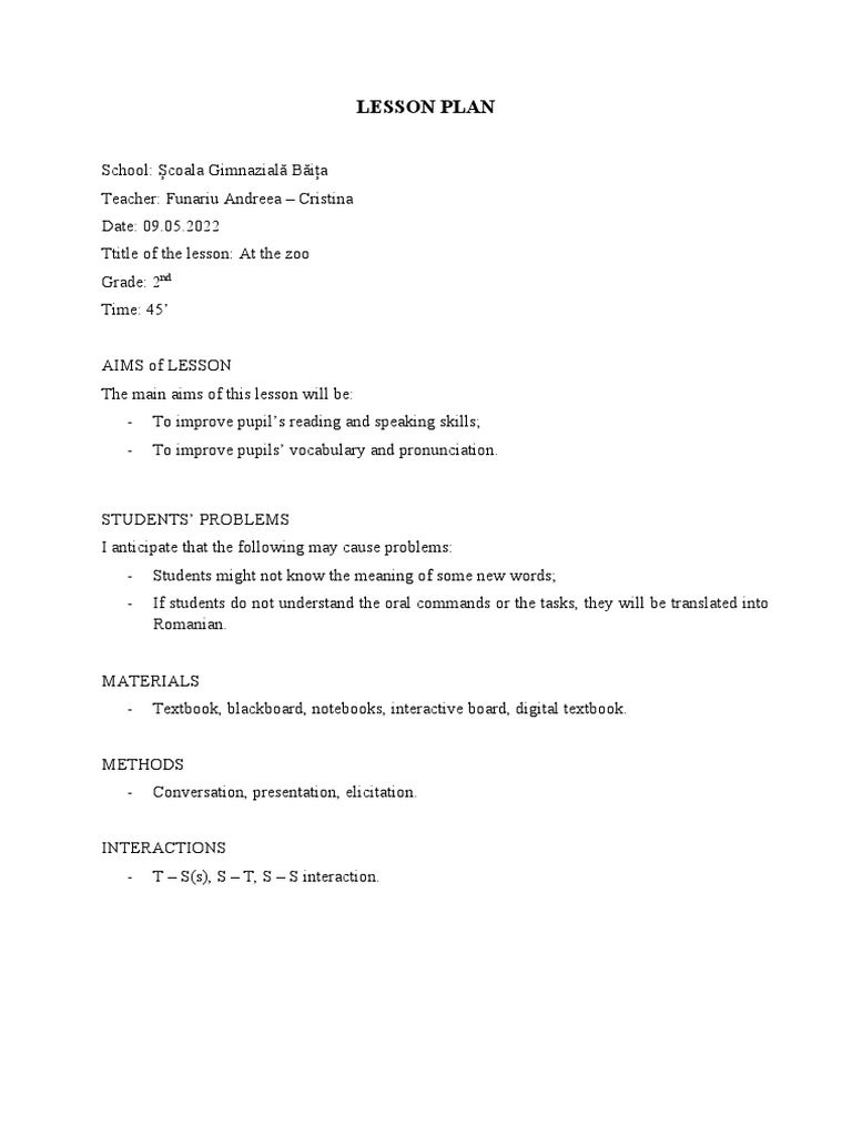LESSON PLAN Travel Troubles 6th Grade | PDF | Learning | Linguistics