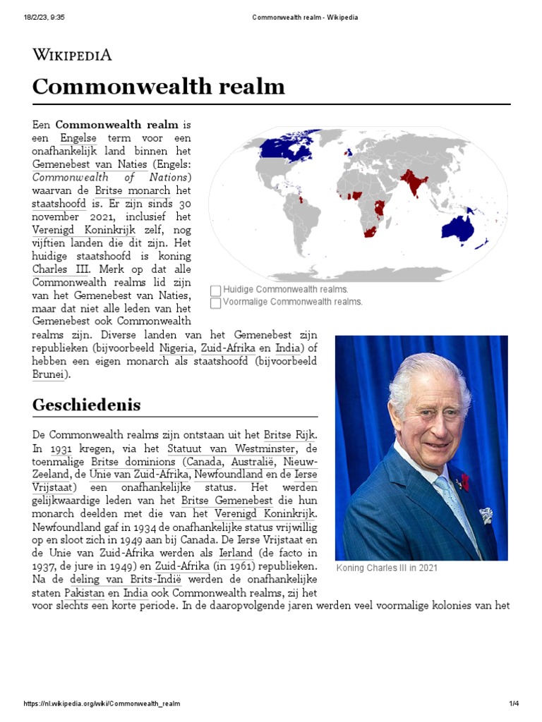 Commonwealth Realm - Wikipedia | PDF