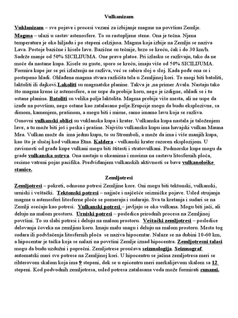 Vulkanizam | PDF