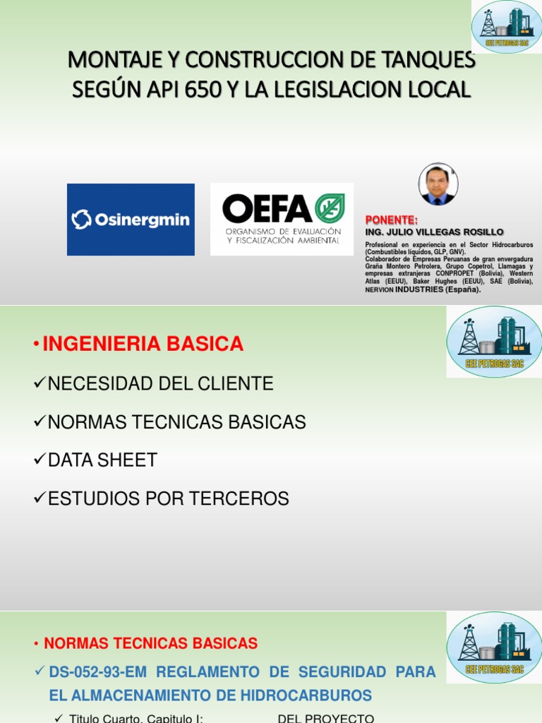 API 650 - Sip Peru Sac (Modulo I) | PDF | Evaluación de impacto ...