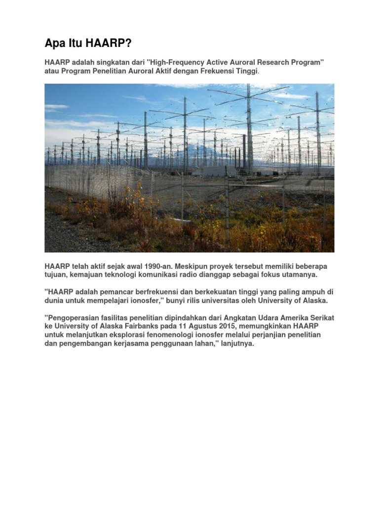 Apa Itu HAARP | PDF