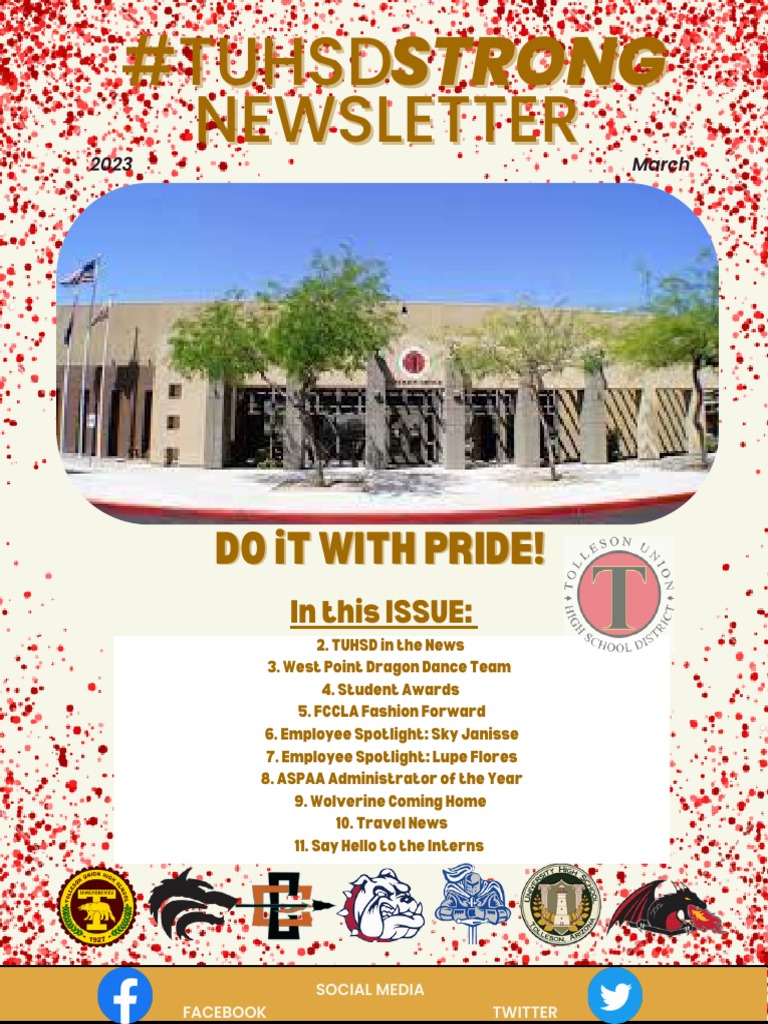 Tuhsd Strong Newsletter | PDF