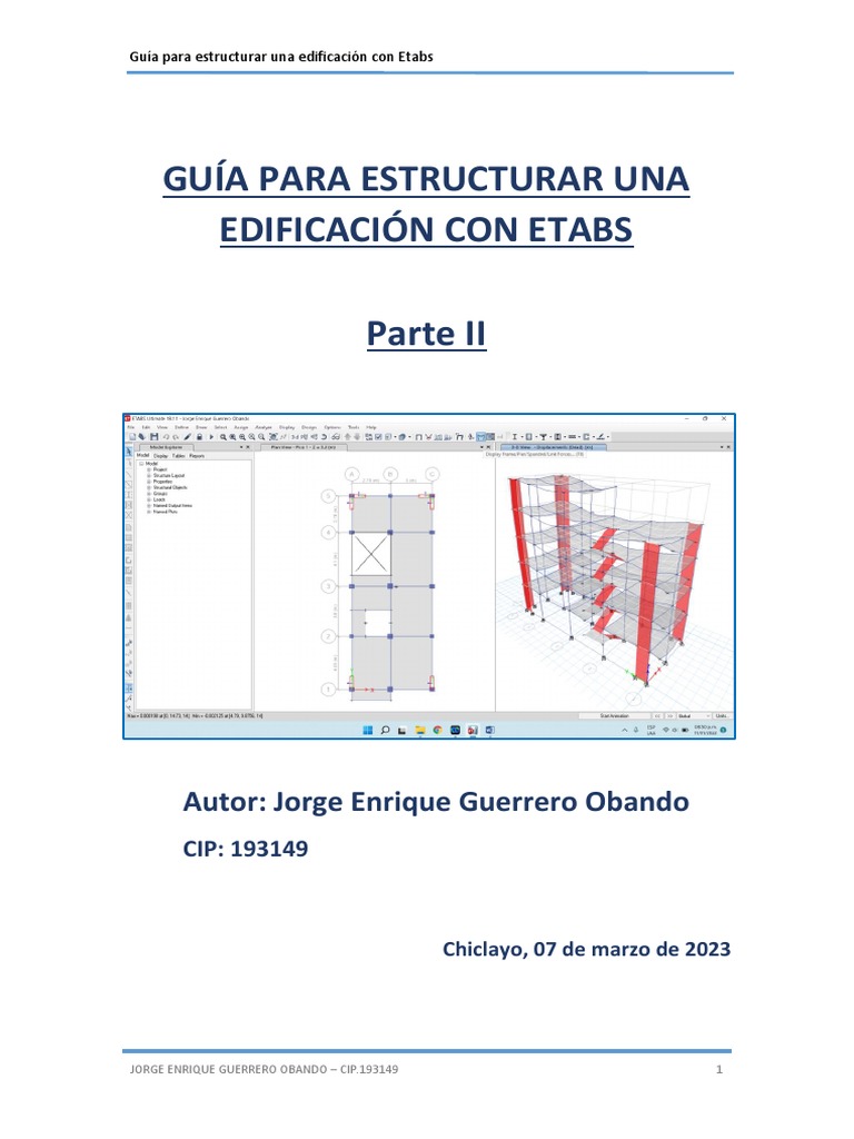 Guía para Estructurar Una Edificación Con Etabs - Parte II | PDF