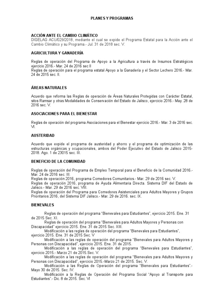 Planes Y Programas Pdf Economias 1863