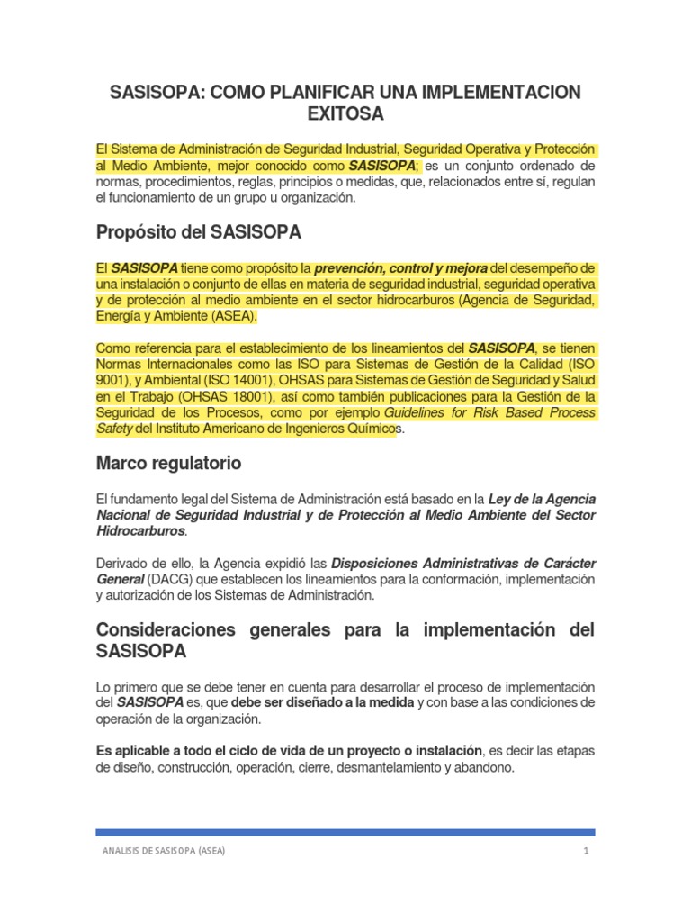 Implementación del SASISOPA en México | PDF | Negocios | Tecnología