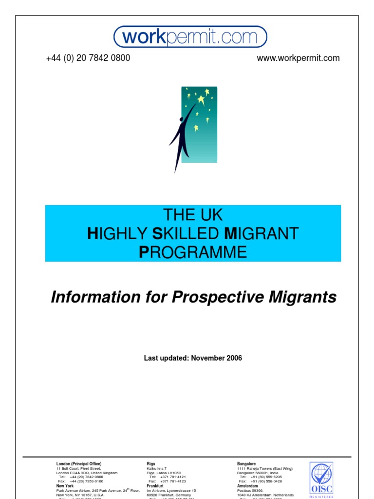 HSMP Brochure 8-11-2006 | PDF | Travel Visa | Permanent Residence ...