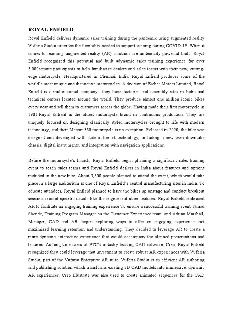 Case Studies 1, 2 & 3 | PDF | Product Lifecycle | Augmented Reality