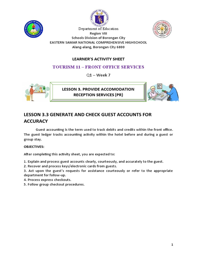 Q1 Week 7 Tourism 11 | PDF | Identity Document | Point Of Sale