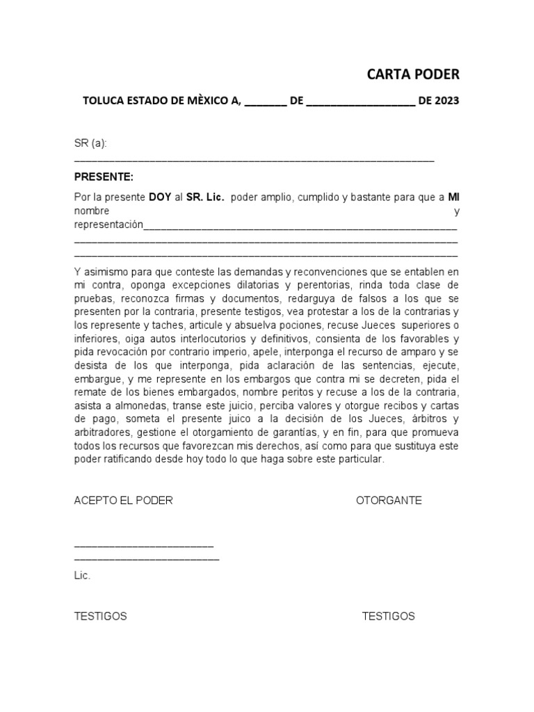 Carta Poder | PDF