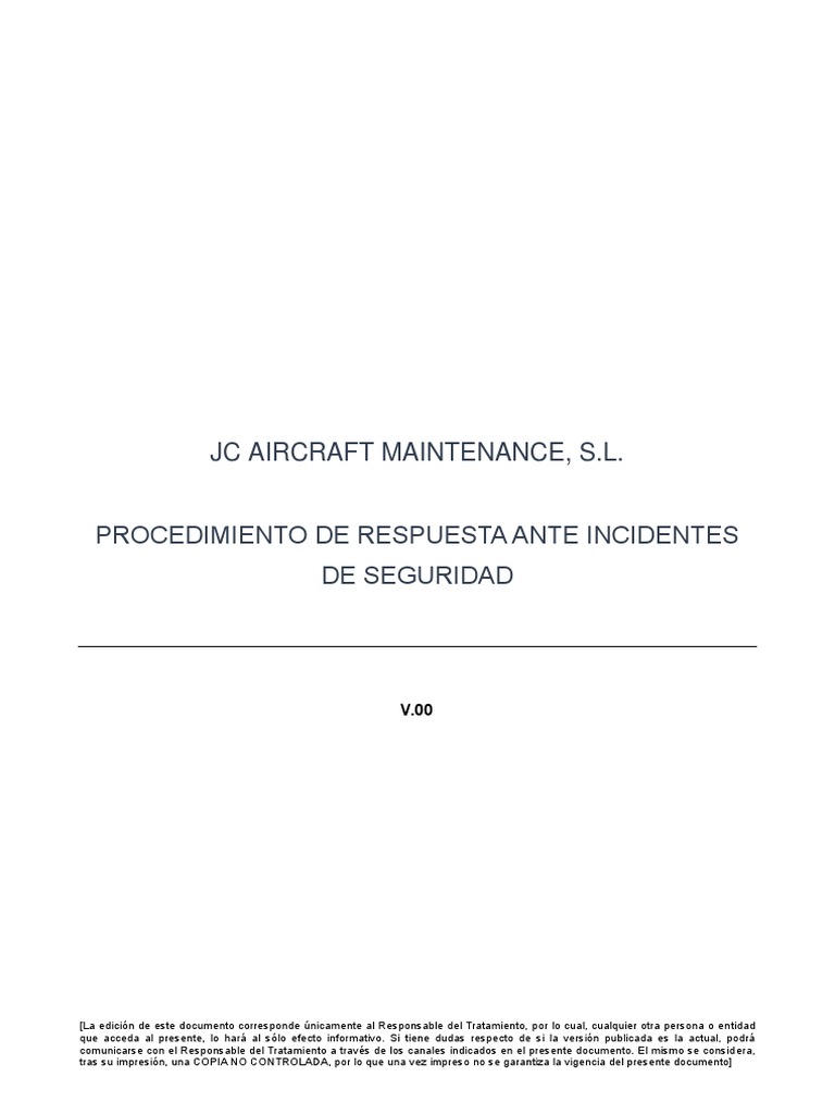Procedimiento de Respuesta Ante Violaciones de La Seguridad | PDF | Violación
