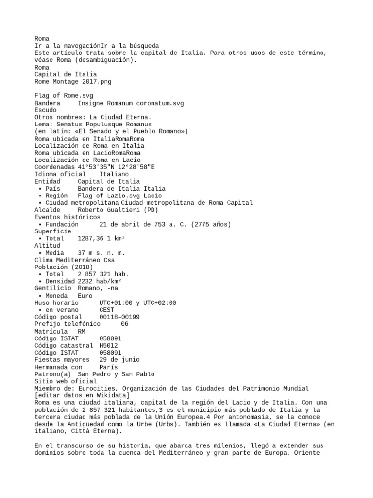 Roma | PDF | Roma