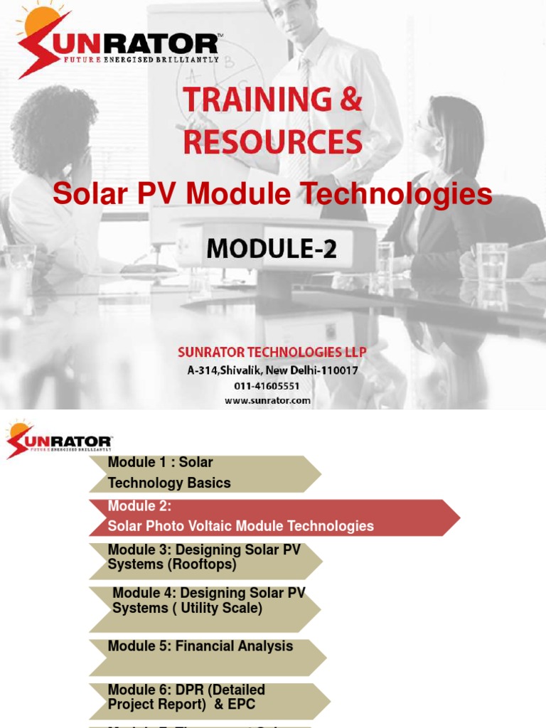 Module2-Solar PV Modules Technologies | PDF | Thin Film Solar Cell ...