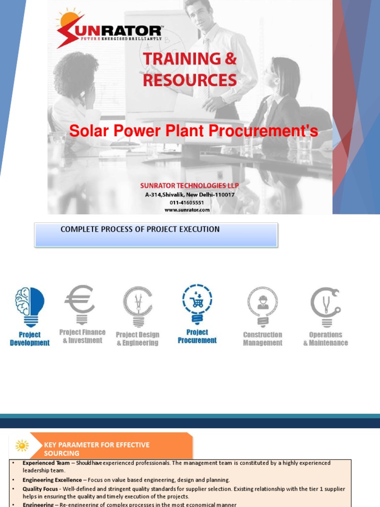 Solar Power Systems Procurement | PDF