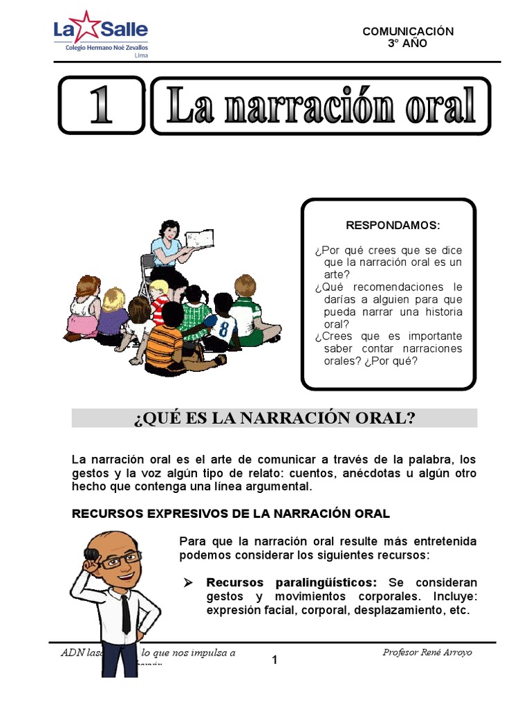 Guía de Narración Oral para Niños | PDF | Cuentos | Narración