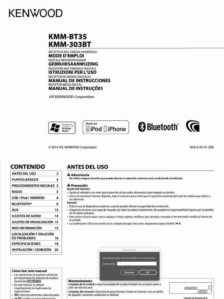 Kenwood KMM-BT35 - Radio Bluetooth | PDF