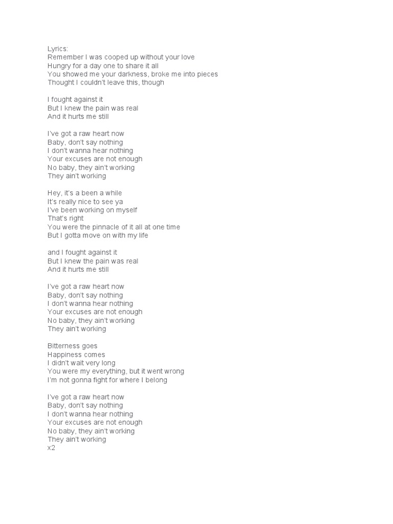 Raw Lyrics | PDF