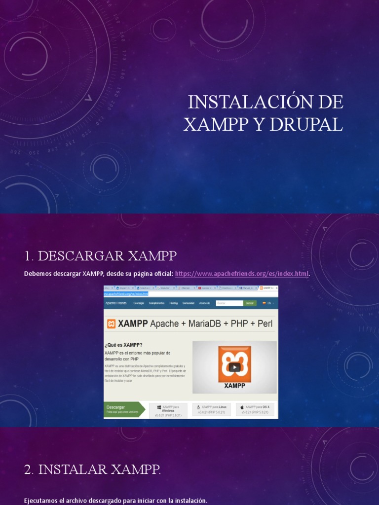 Instalación de Xampp y Drupal | PDF | Drupal | Mi sql