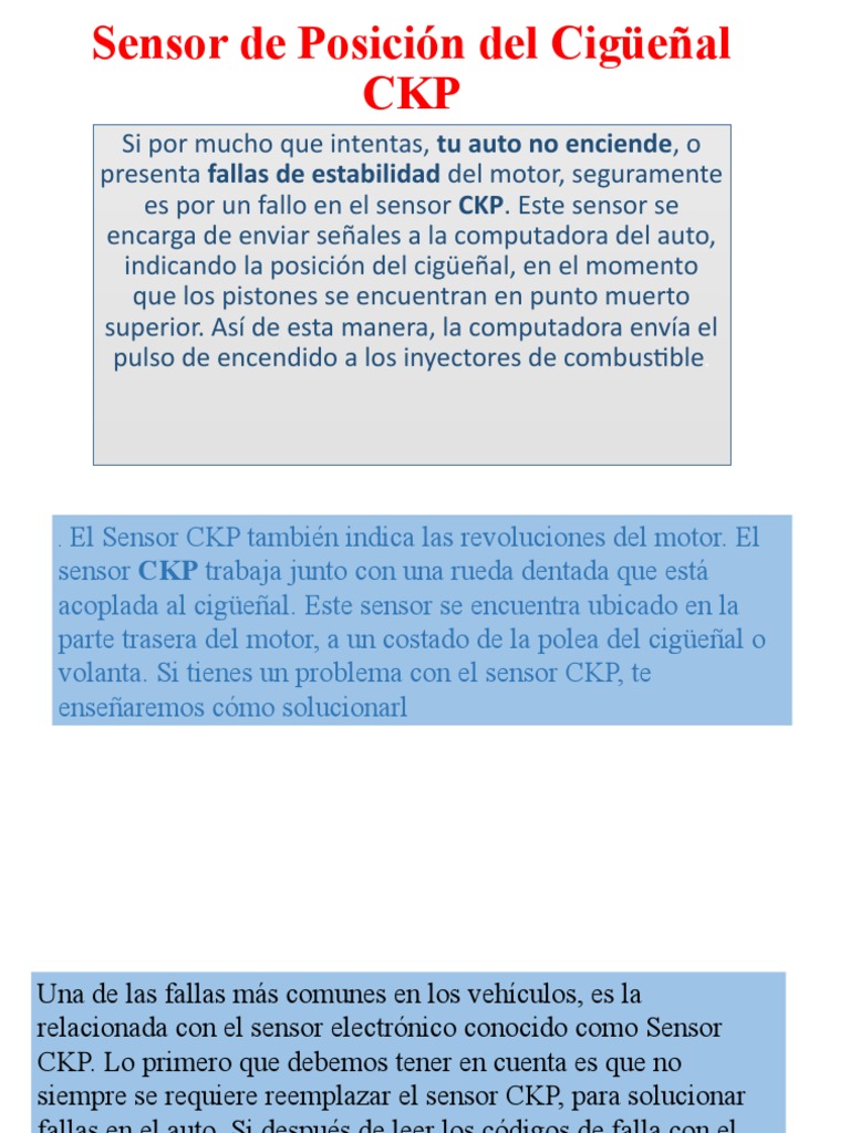 Sensor de Posición Del Cigüeñal CKP | PDF | Pistón | Sensor
