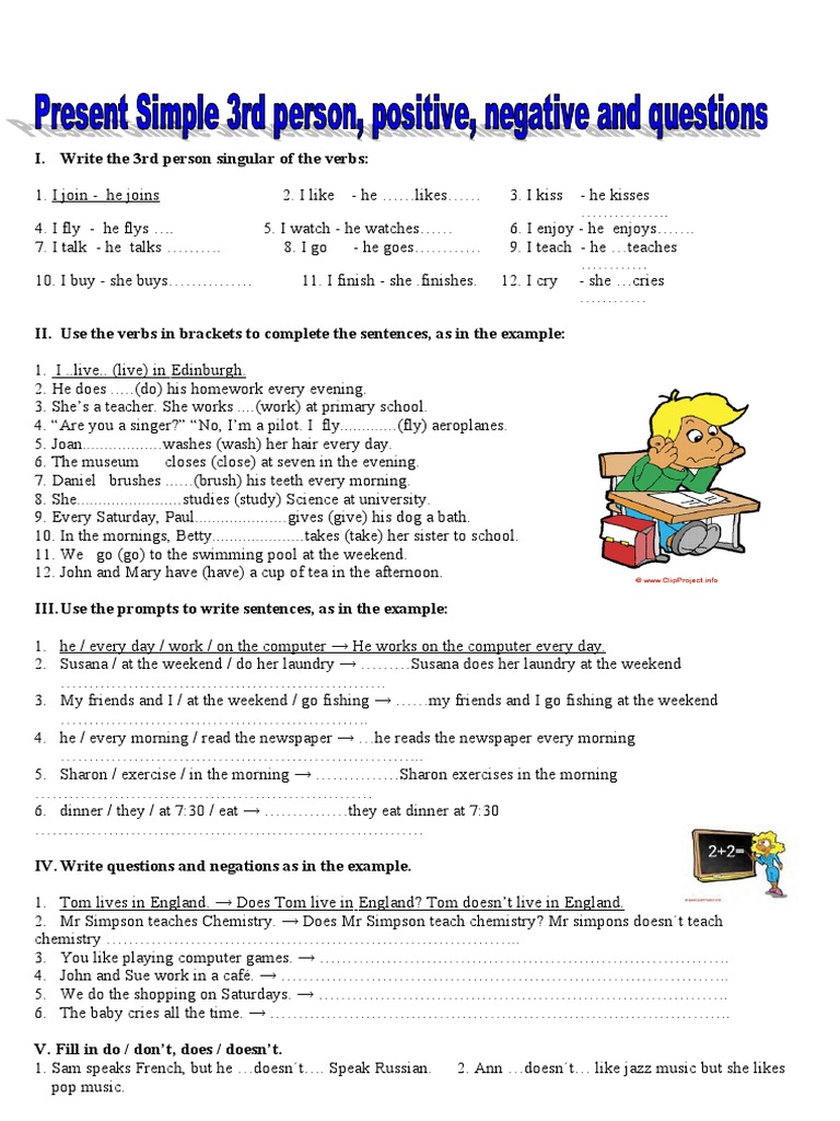 Actividad de Ingles Present Simple | PDF | Grammar | Linguistic Morphology