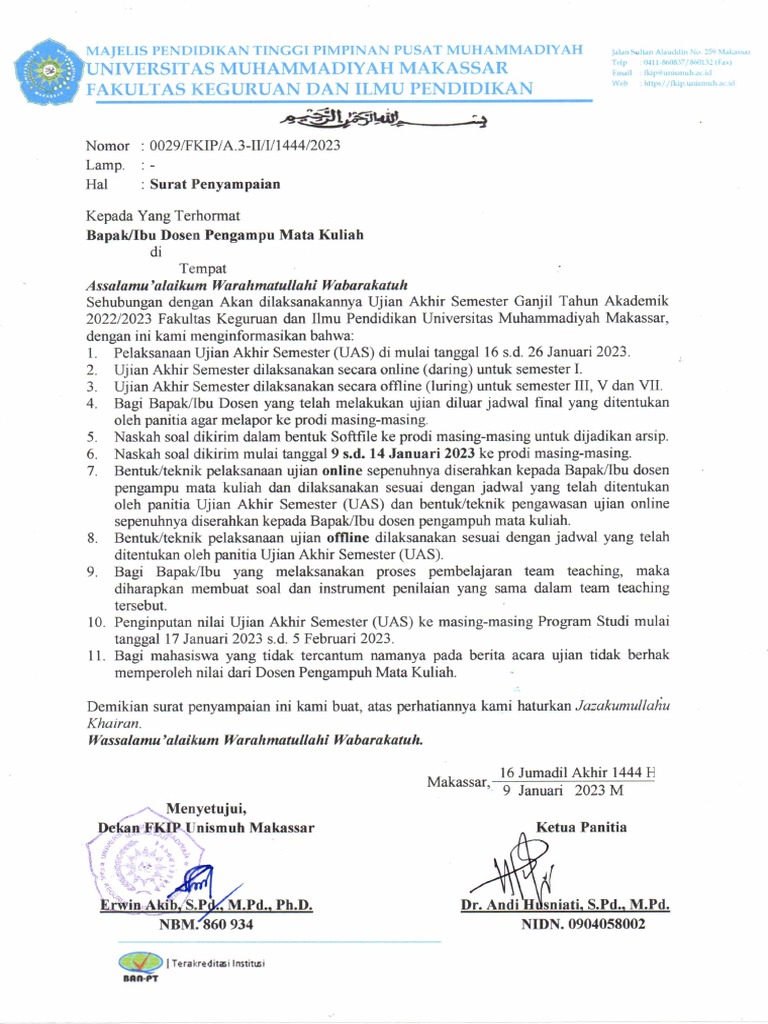 Surat Penyampaian FKIP Unismuh Makassar | PDF Surat Penyampaian FKIP Unismuh Makassar | PDF