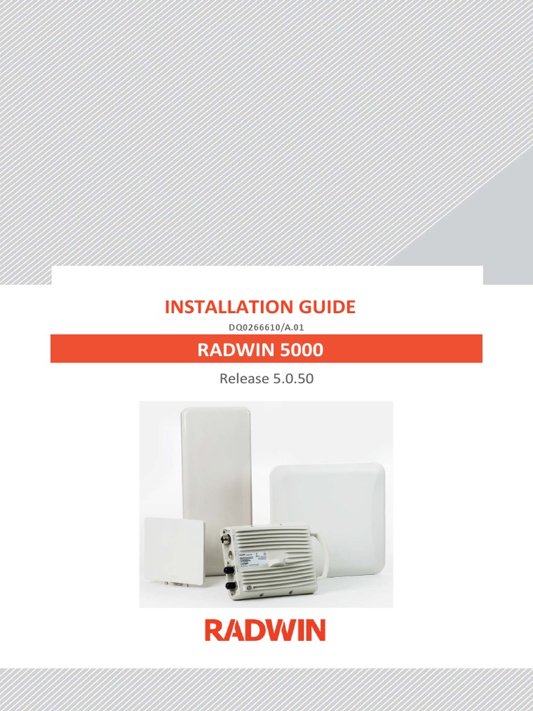 Installation Guide: RADWIN 5000 | PDF | Computer Network | Network Socket