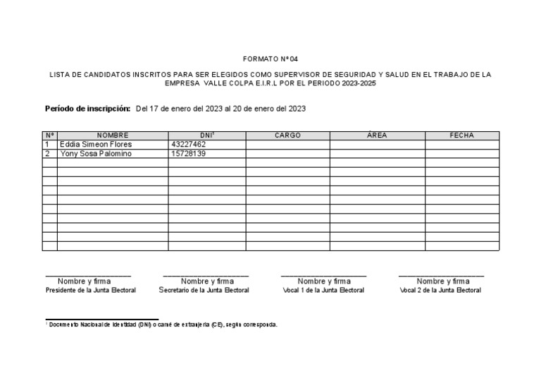 Lista Candidatos Inscritos | PDF | Derecho