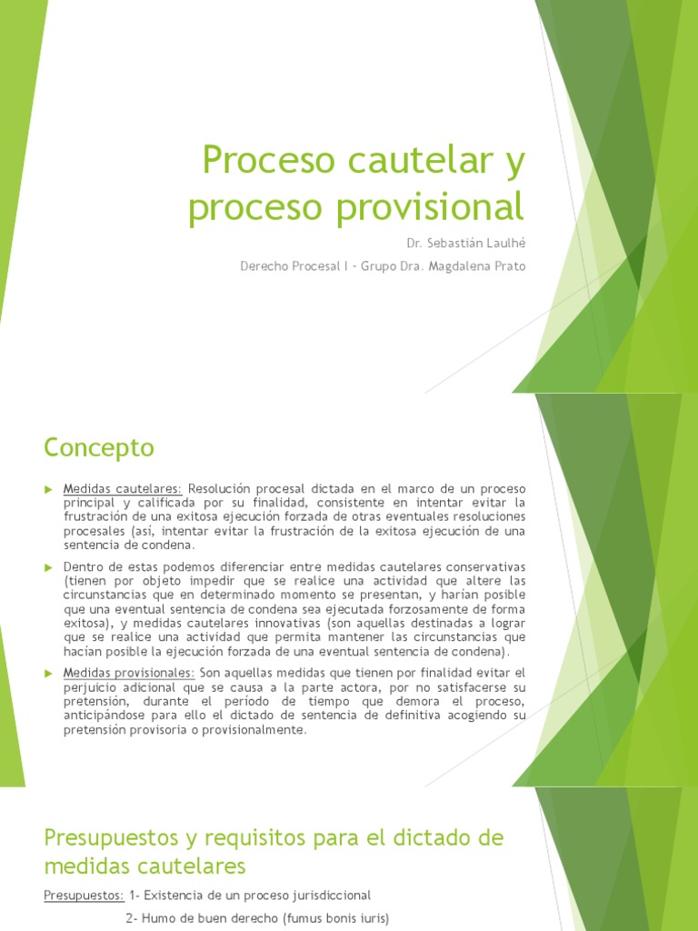 Proceso Cautelar y Provisional - Sebastián Laulhé | PDF | Mandato ...