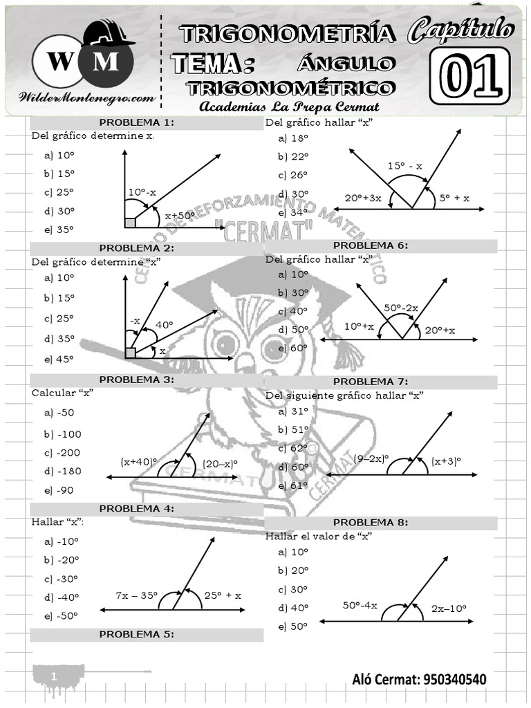 01 - Ángulo Trigonométrico - Trigonometría Básica | PDF