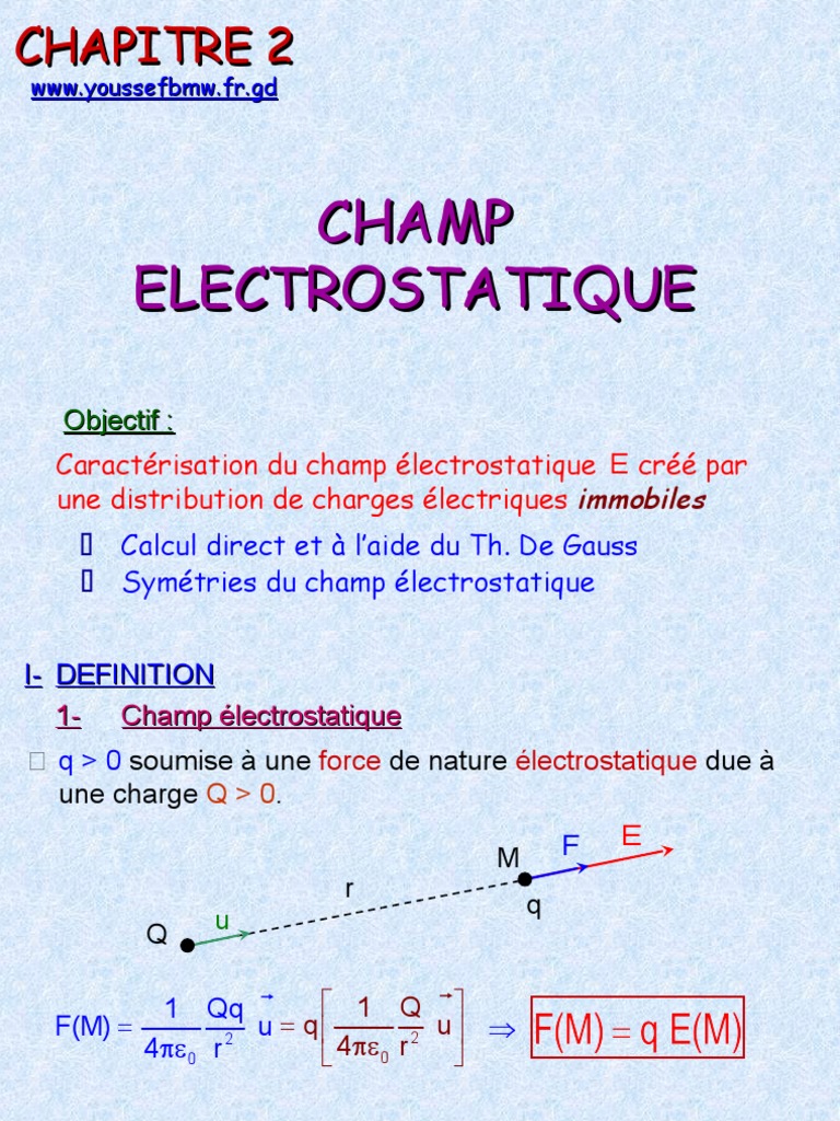 A - Chapitre 2 | PDF | Électrostatique | Champ électrique