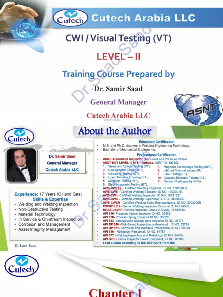 CWI & ASNT Visual Testing (VT) Level II | PDF