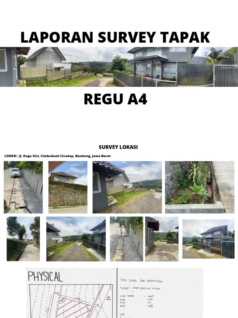 Laporan Survey Tapak Regu A4 PDF | PDF
