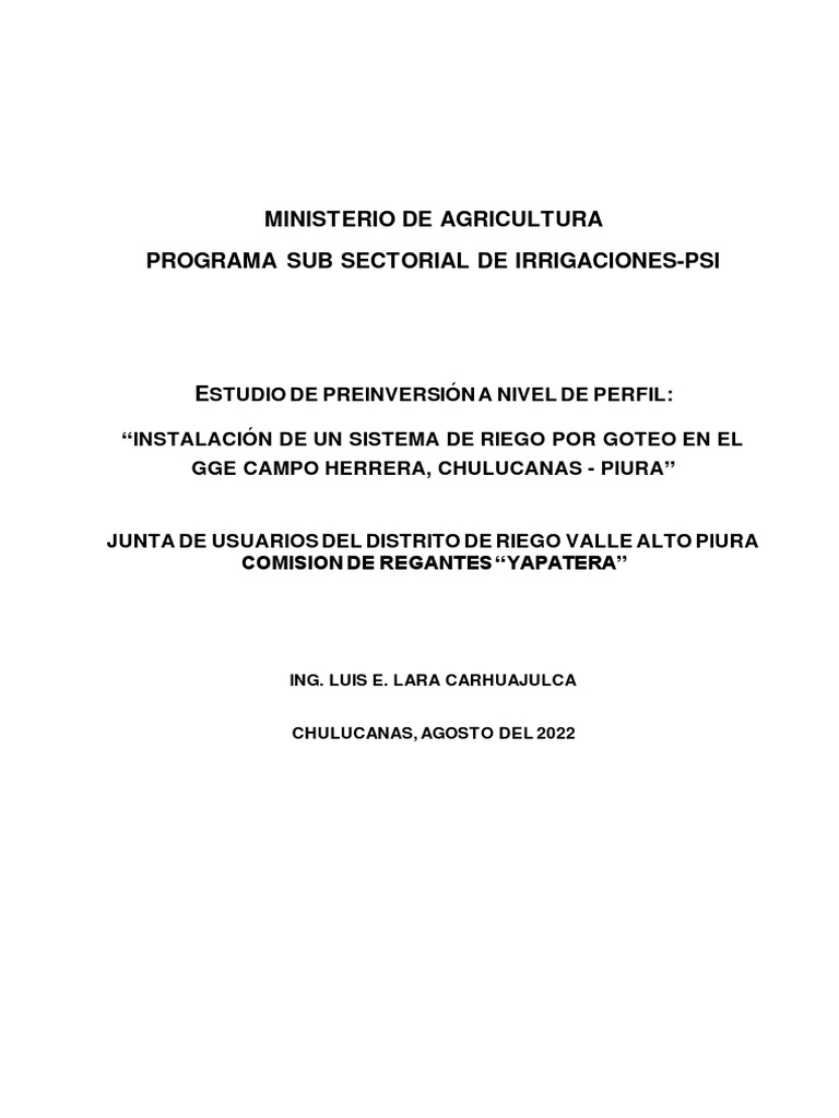 Instalacion de Sistema de Riego | Descargar gratis PDF | Riego | Agricultura