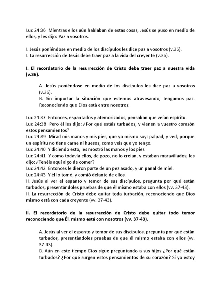LA RESURECCIÓN DE CRISTO Luc 24 | PDF | La resurrección de Jesús | Jesús