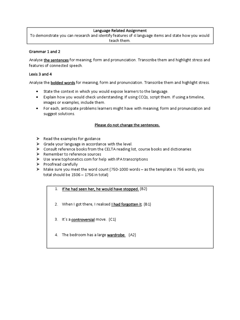 Language Related Assignment PDF | PDF | Superstitions | Word