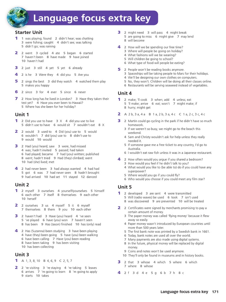 Focus 3 Workbook Answer Key | PDF | Language Arts & Discipline | Home ...