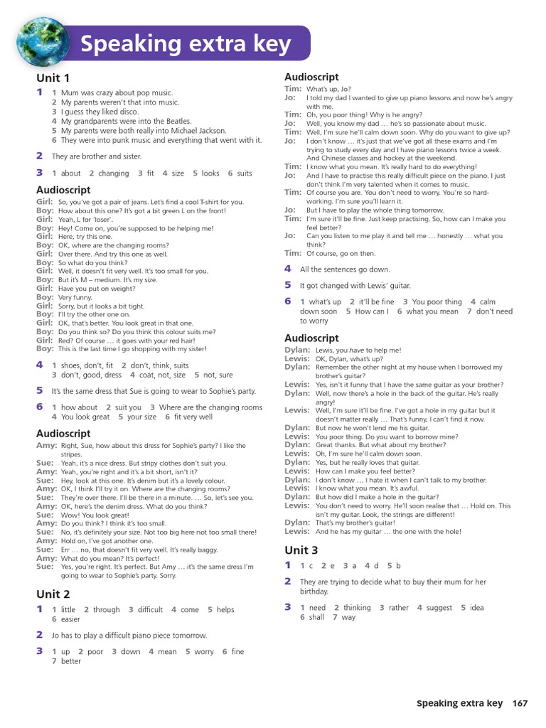 Workbook Speaking Extra Key | PDF