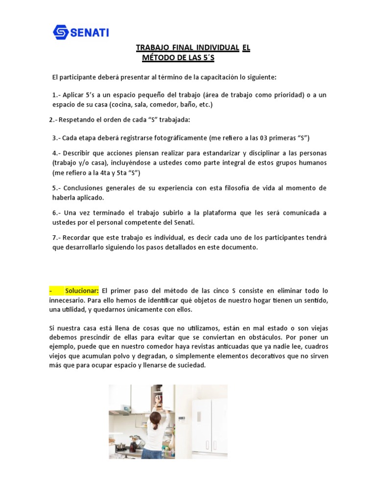 G003 Trabajo Final Individual El Método de Las 5 S | PDF
