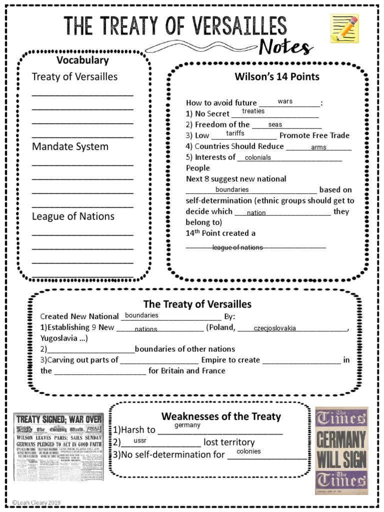 TOV, Map, War Guilt Clause | PDF | Treaty Of Versailles | League Of Nations