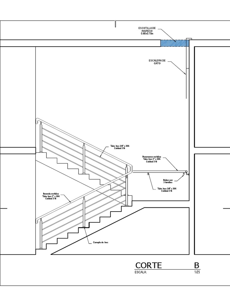 Detalles de Barandas y Escaleras Inox | PDF