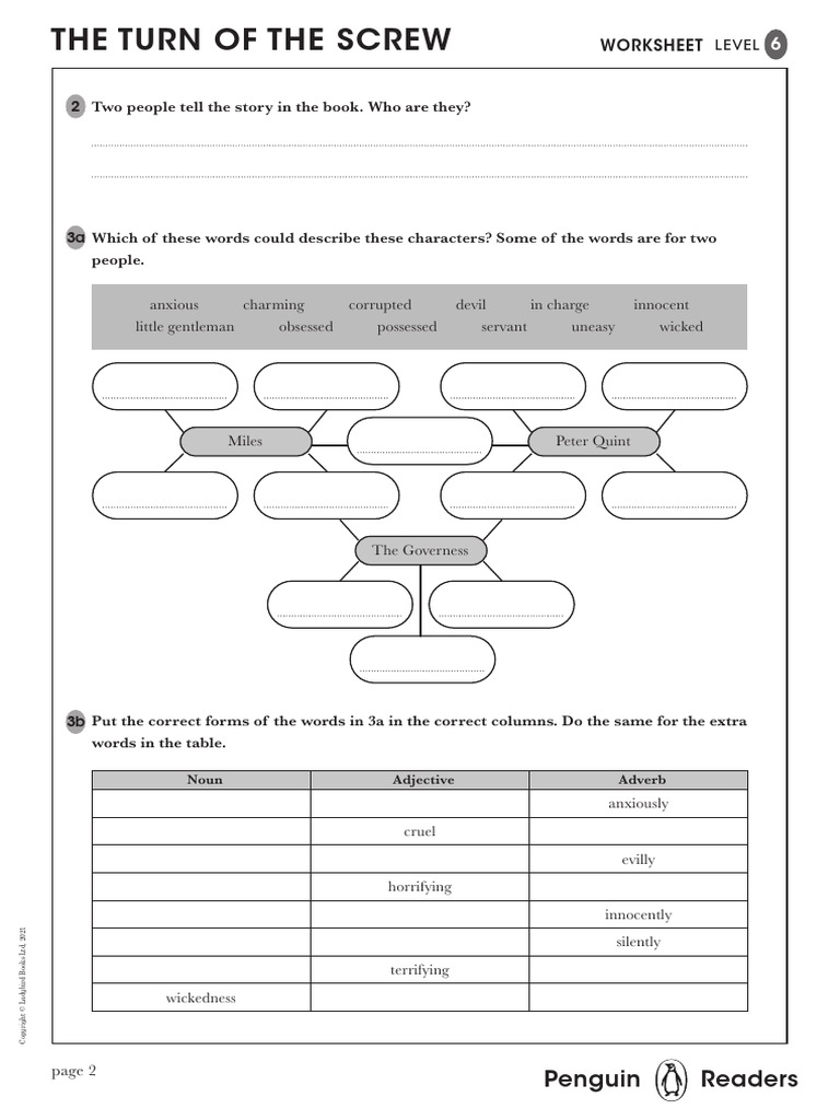 The Turn of The Screw Activities 1-2 PDF | PDF | The Turn Of The Screw ...