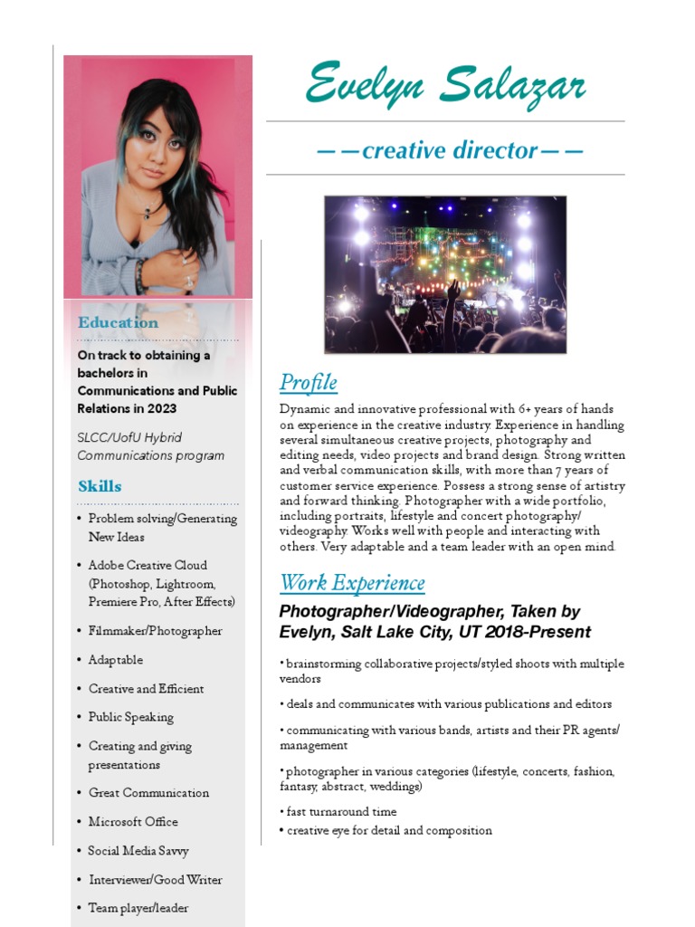 Evelyn's Resume 2022 PDF | PDF | Adobe Photoshop | Computing