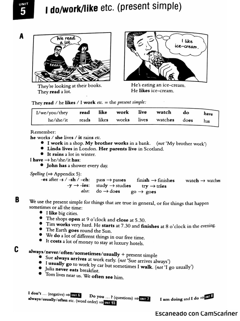 Grammar in Use Present Simple | PDF