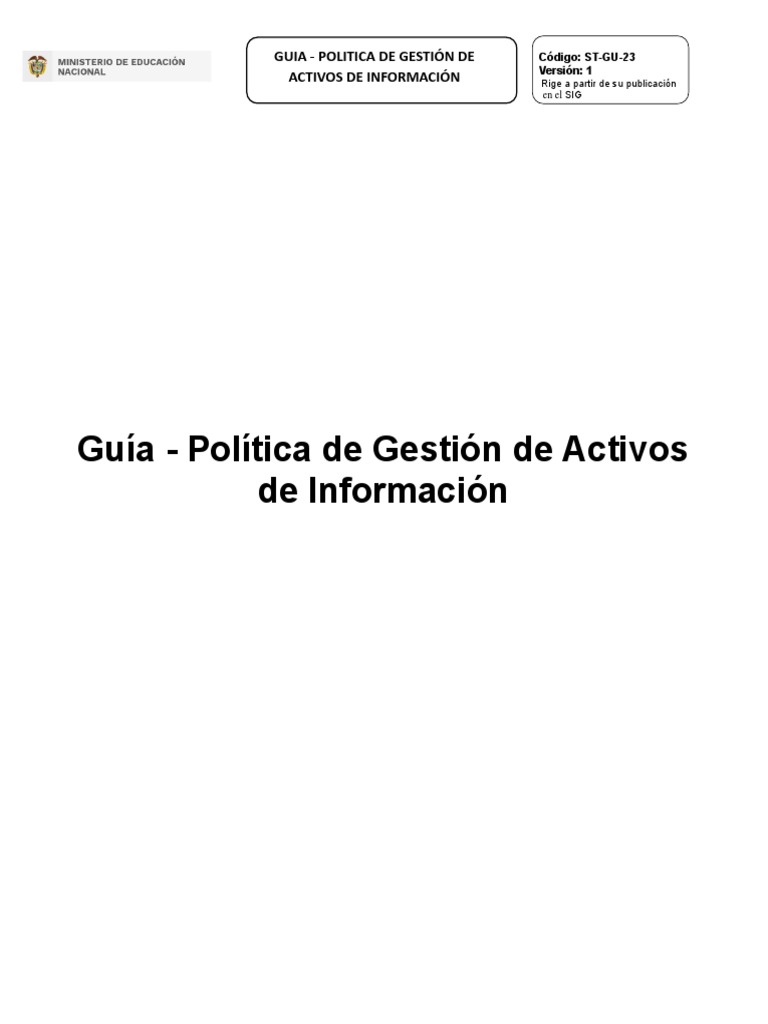 ST-GU-23 Copia Controlada | PDF | La seguridad informática | Seguridad