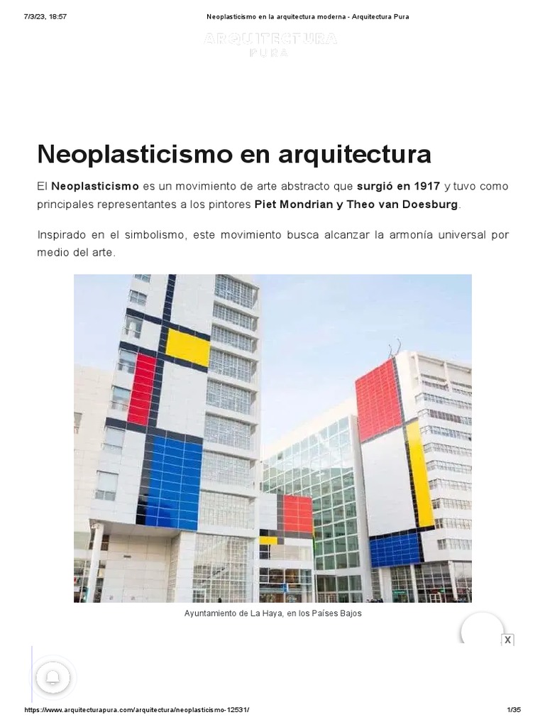 Neoplasticismo en La Arquitectura Moderna - Arquitectura Pura | PDF ...