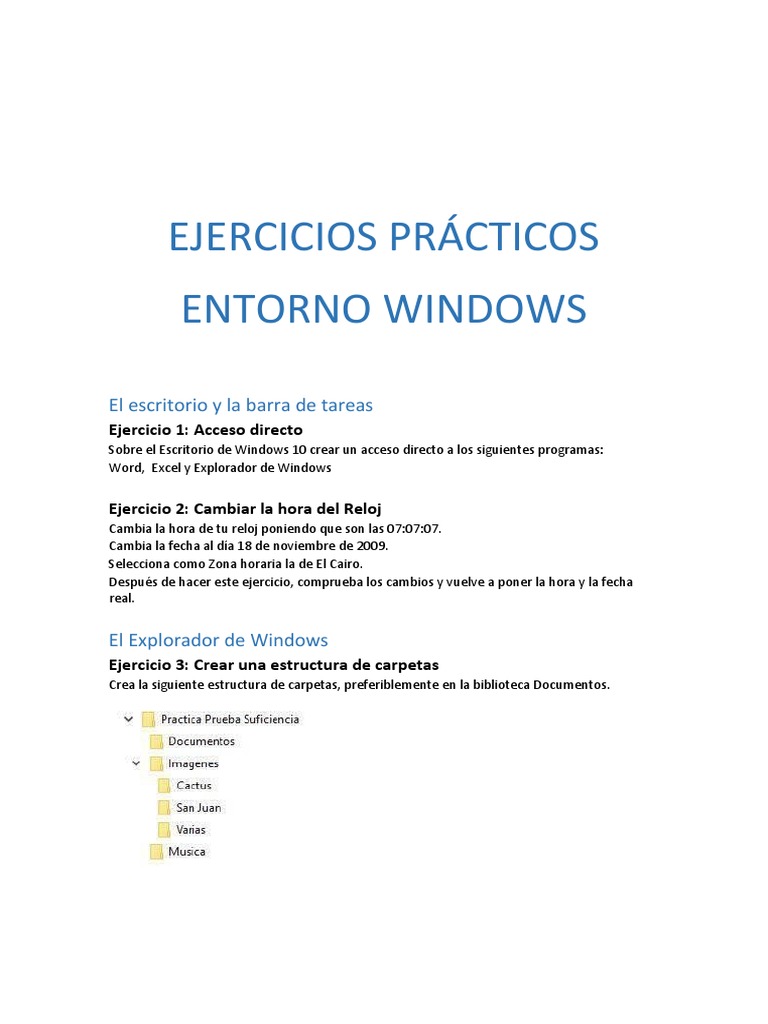 Windows - Ejercicios Practicos | PDF | Archivo de computadora | Software